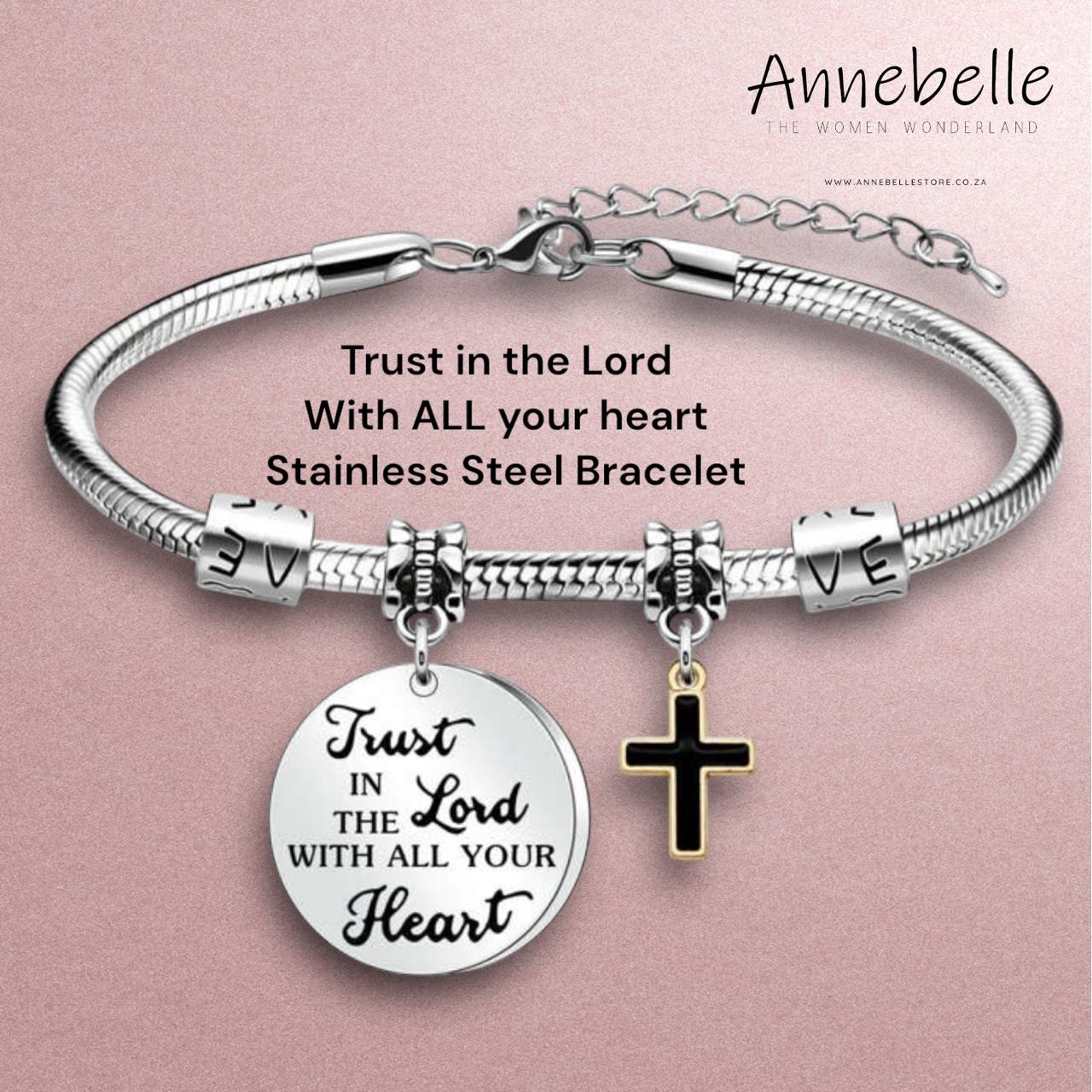 Stainless Steel Trust in the Lord Bracelet – Annebelle